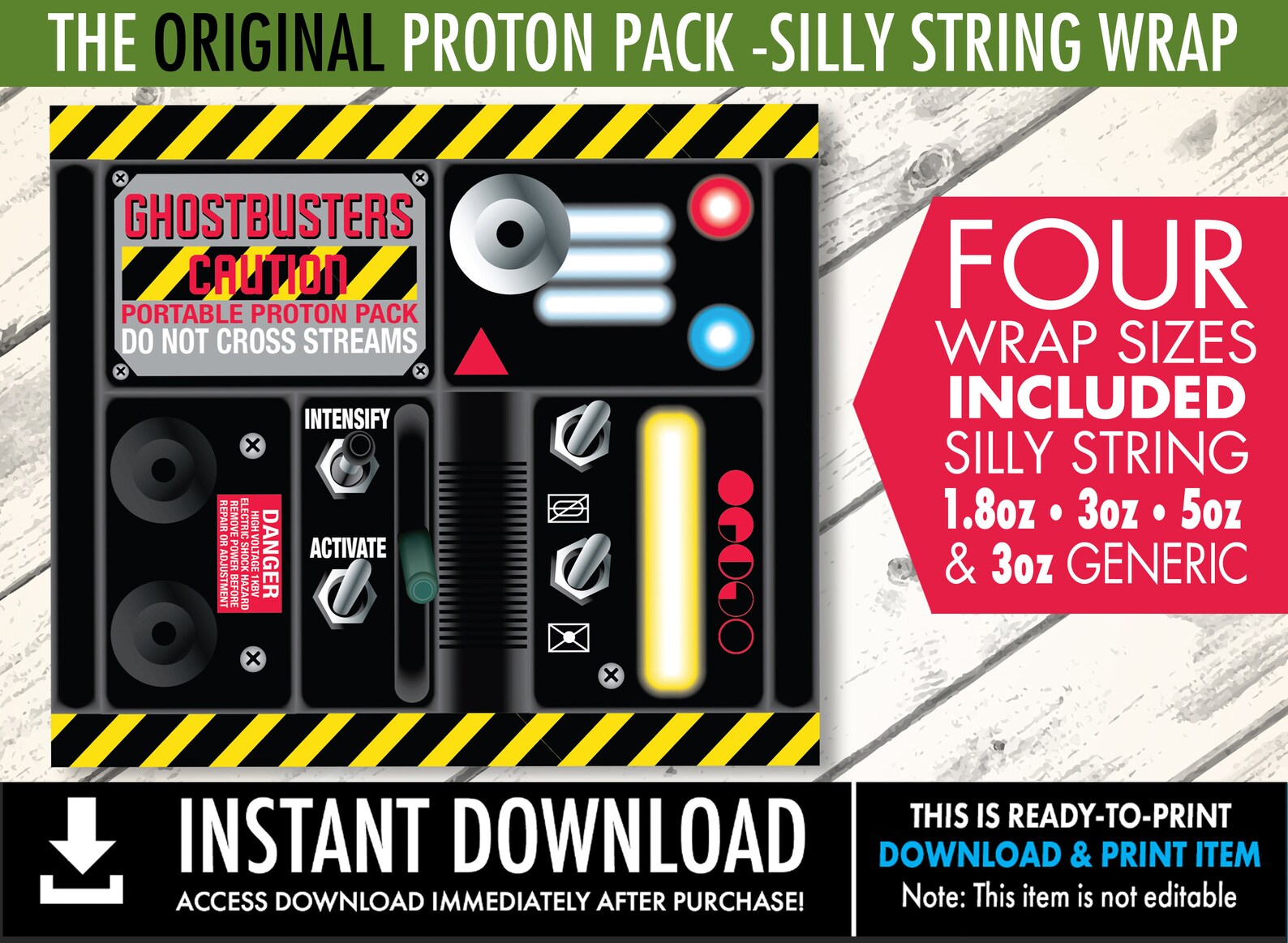 Portable Proton Pack Label Portable Proton Stream Wrap | Etsy
