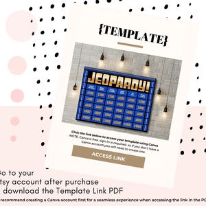 Printable Jeopardy Game Show Party Poster Set, Game Show 48"x36" Poster ...