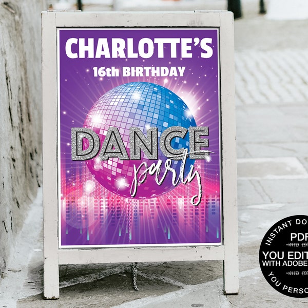 Disco Poster Birthday - Etsy
