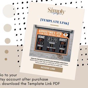 Basketball Scoreboard Printable 36"x24" Poster, Scoreboard Sign ...