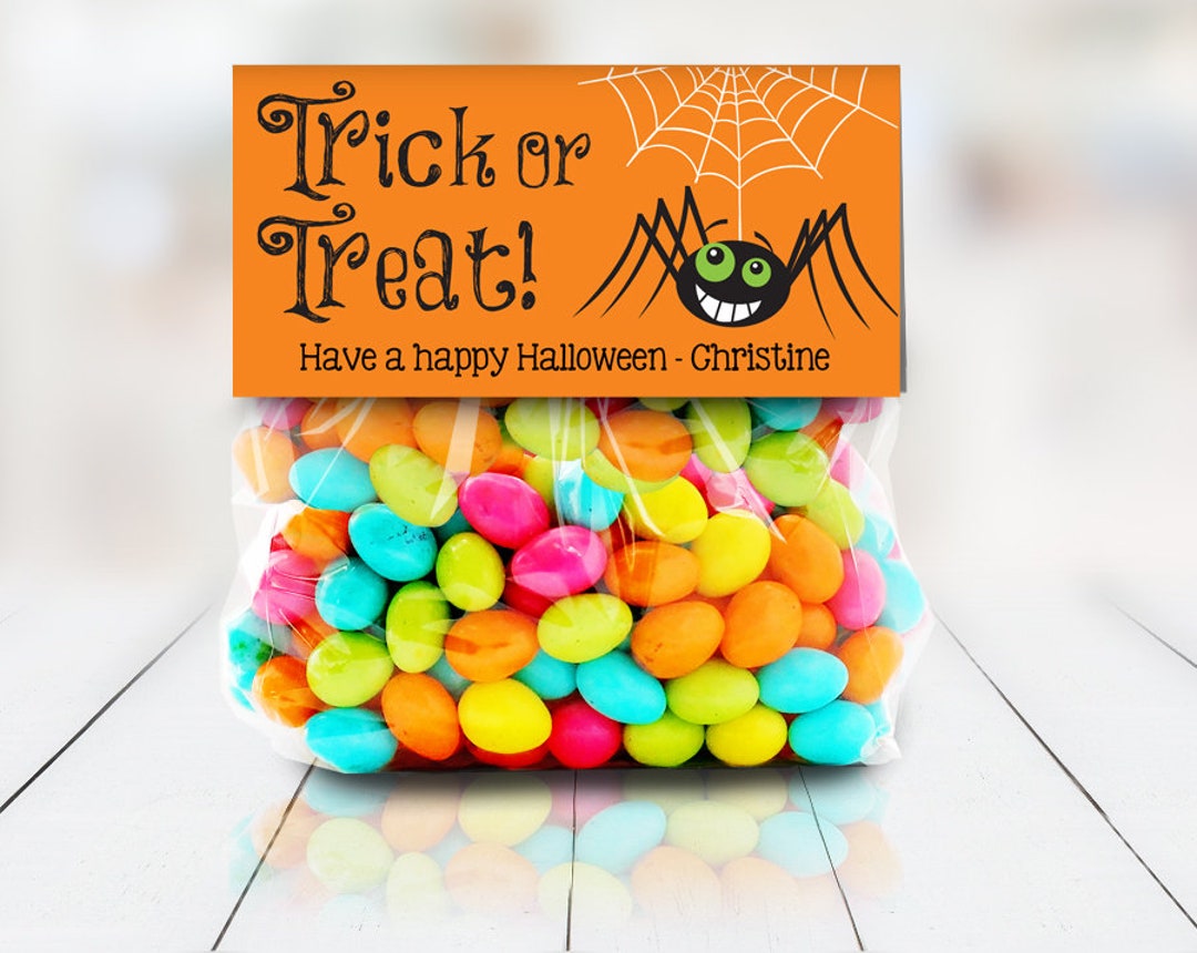 Spider Trick or Treat Baggie Toppers Halloween - Etsy