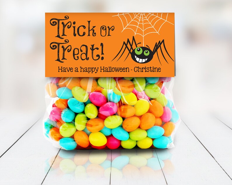 Spider Trick or Treat Baggie Toppers Halloween - Etsy