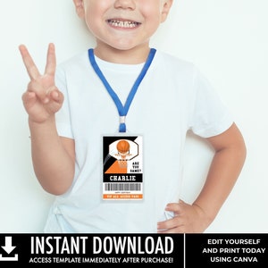 Basketball All Star ID Badge - Basketball Party, Basketball VIP All ...