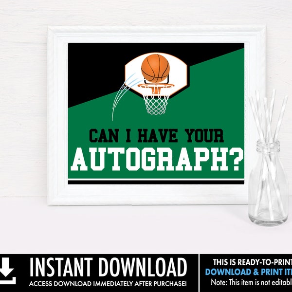 Autograph Basketball Sign - Etsy