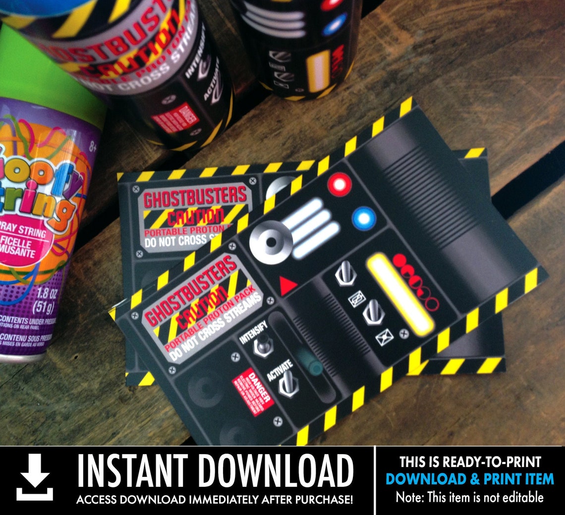 Portable Proton Pack Label Portable Proton Stream Wrap | Etsy