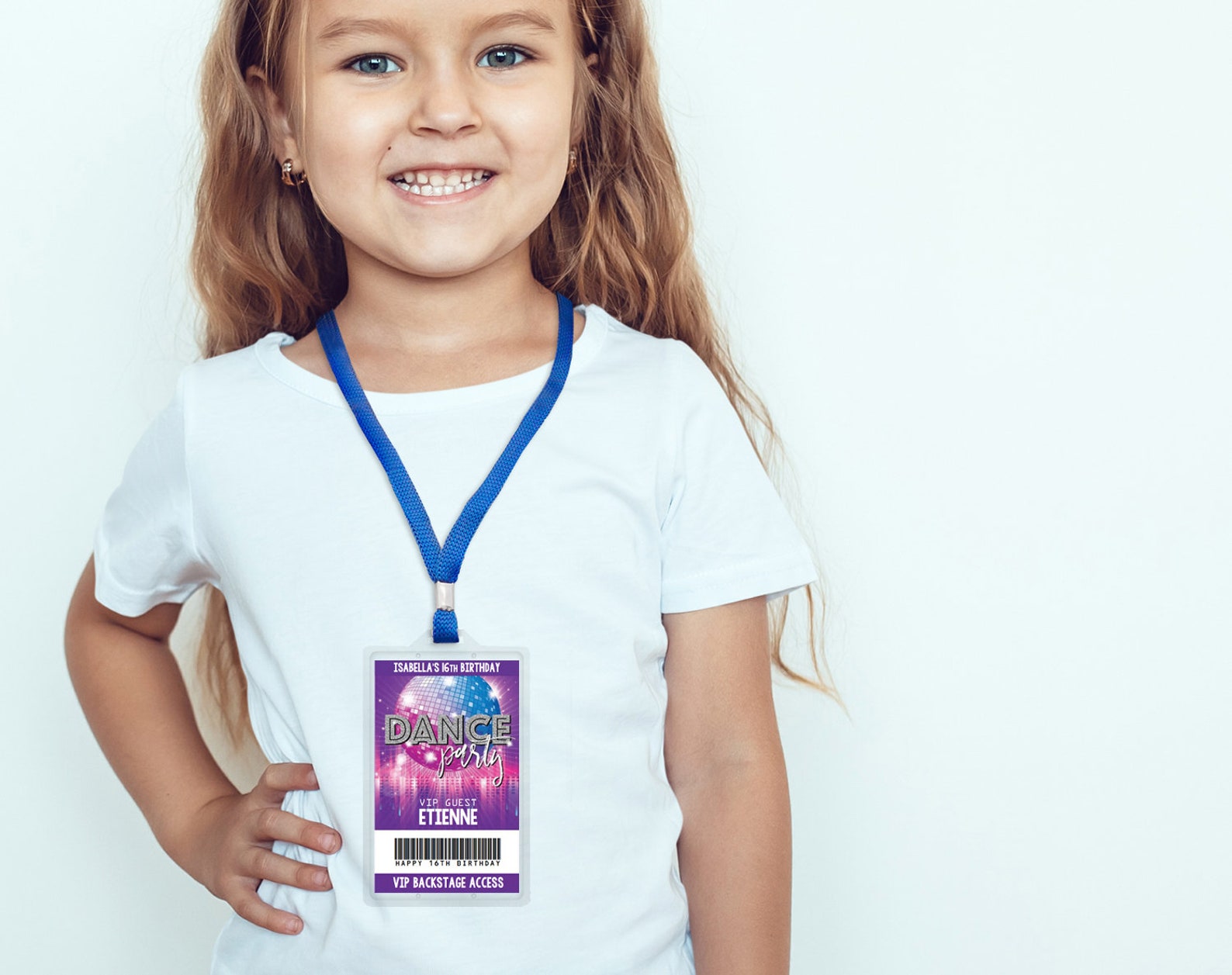 Dance Party VIP Badge Invitation Disco Dance Partyrock N - Etsy