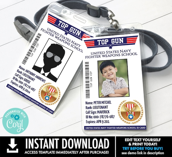 Fighter Pilot License - Top Gun Pilot ID Badges, Fighter Pilot, Fighter ...