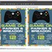 Video Game Birthday Party Invitation Blue Camo You