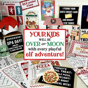 Elf Christmas Printable Kit, 24+ Day Bundle, Christmas Elf Props and ...