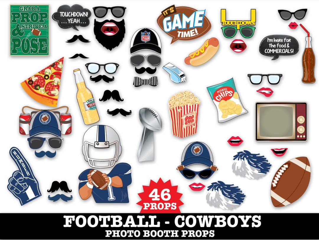 Football Photo Booth Props - Bowl Party- Football Party - Instant ...