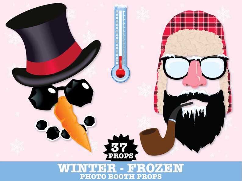 Winter Frozen Photo Booth Props Frozen Party Christmas - Etsy