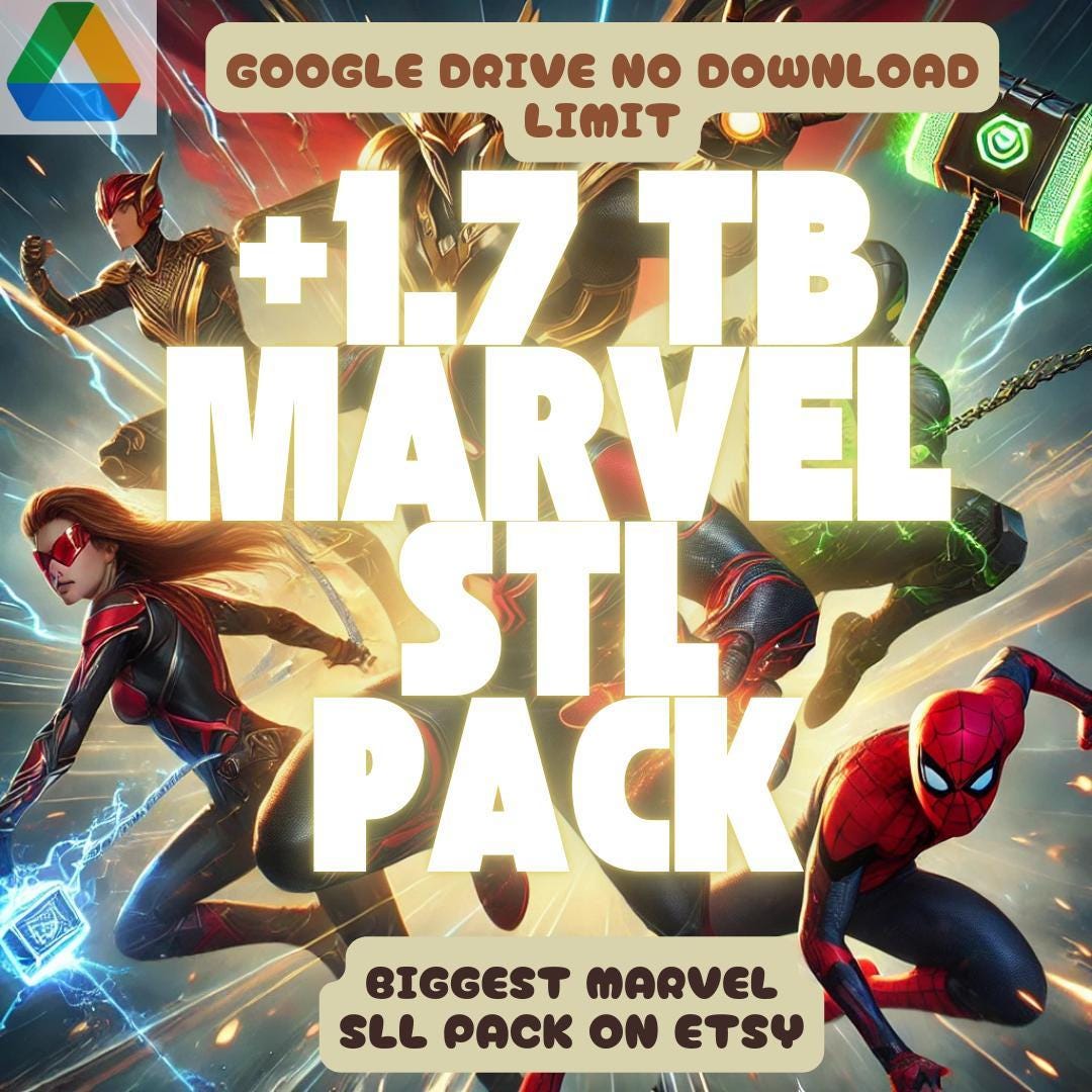1.7TB Marvel STL Bundle Ultimate 3D Printing Collection of Iconic ...