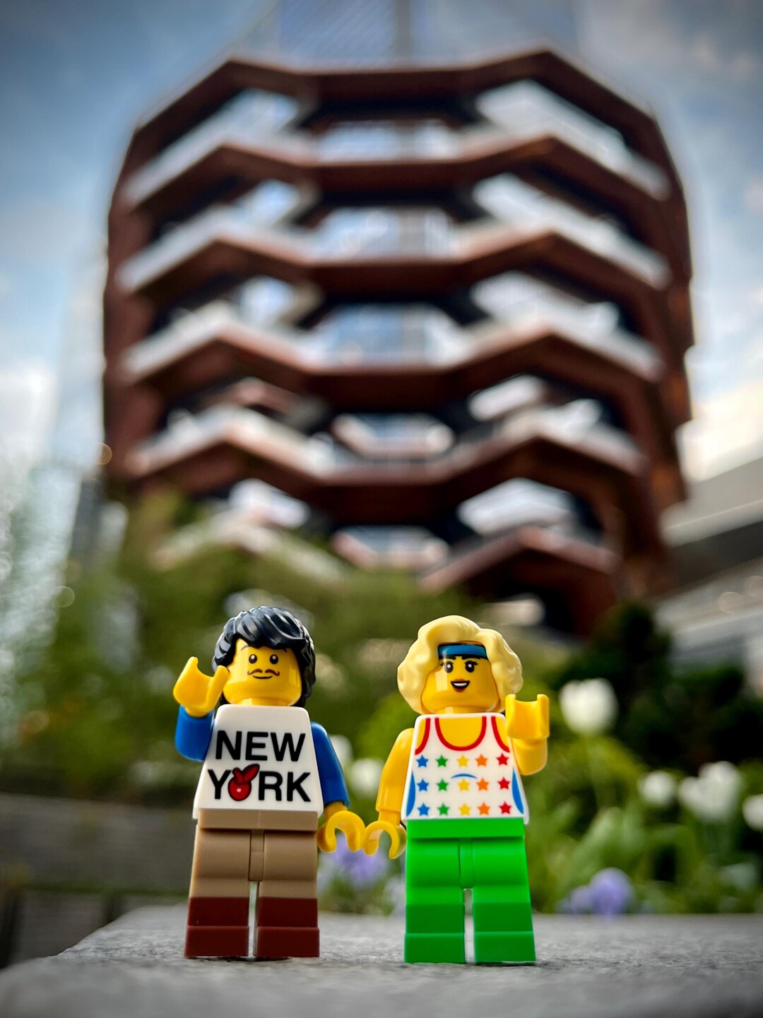 5x7 Lego Tourists Visit the Vessel, High Line, New York City, Hudson ...