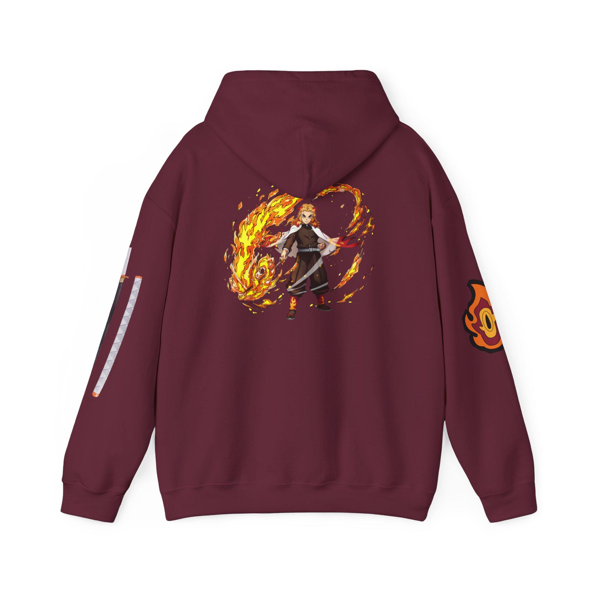 Unisex Rengoku Flame Hashira Hoodie, Inspired by Demon Slayer - Etsy