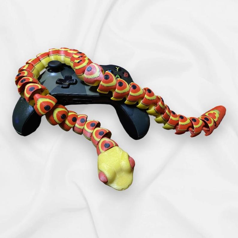 Flexi Fidget Snake | Unique 3d Printed Articulated Serpent Toy ...