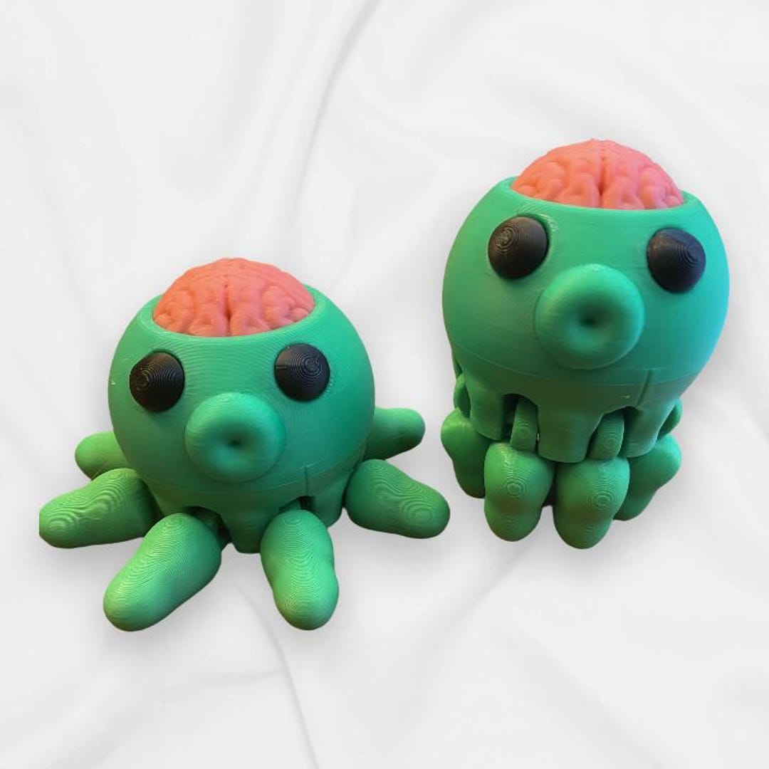 Flexible Kawaii Octupus Toy | Unique 3d Printed Articulated Ocean ...