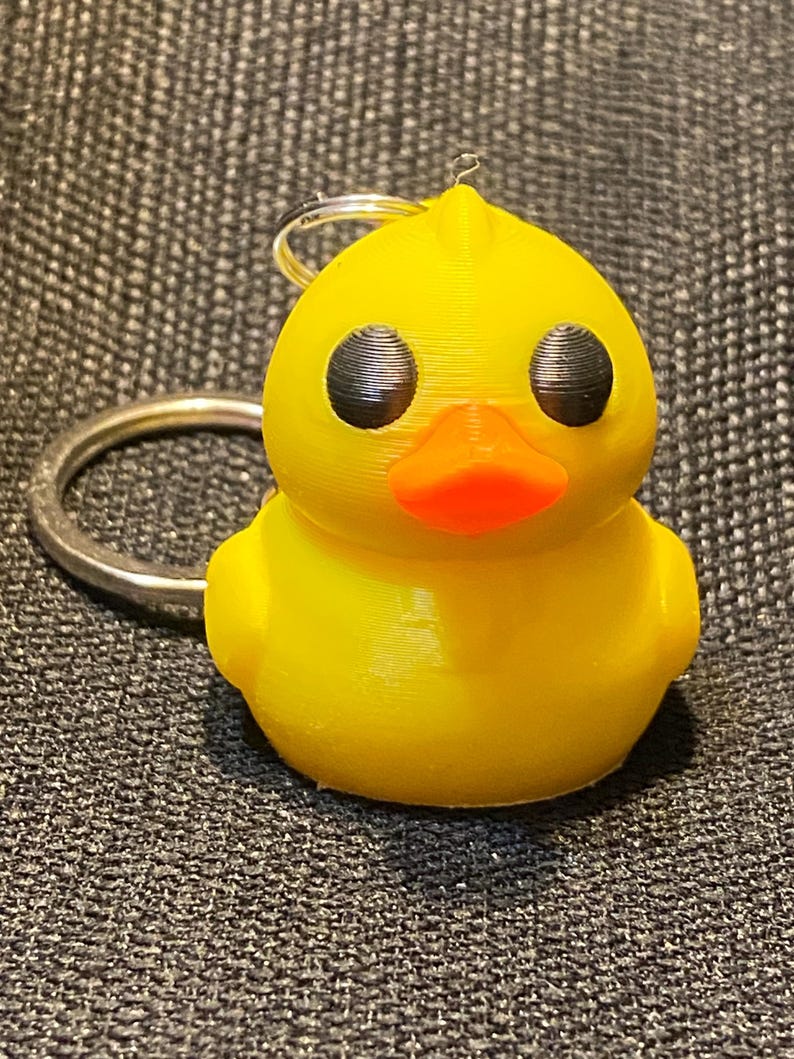 Rubber Duck With Hidden Feet Keychain - Etsy