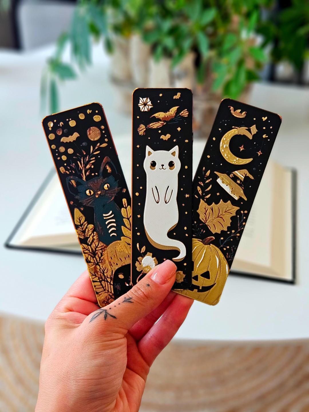 Spooky Cute 3D Printed Halloween Bookmark Set – Ghosts, Pumpkins ...