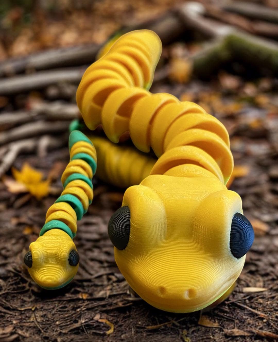 Flexi Fidget Snake | Unique 3d Printed Articulated Serpent Toy ...