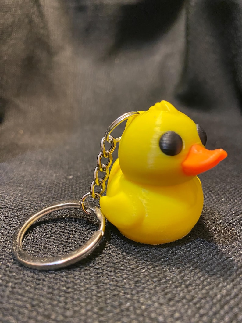 Rubber Duck With Hidden Feet Keychain - Etsy