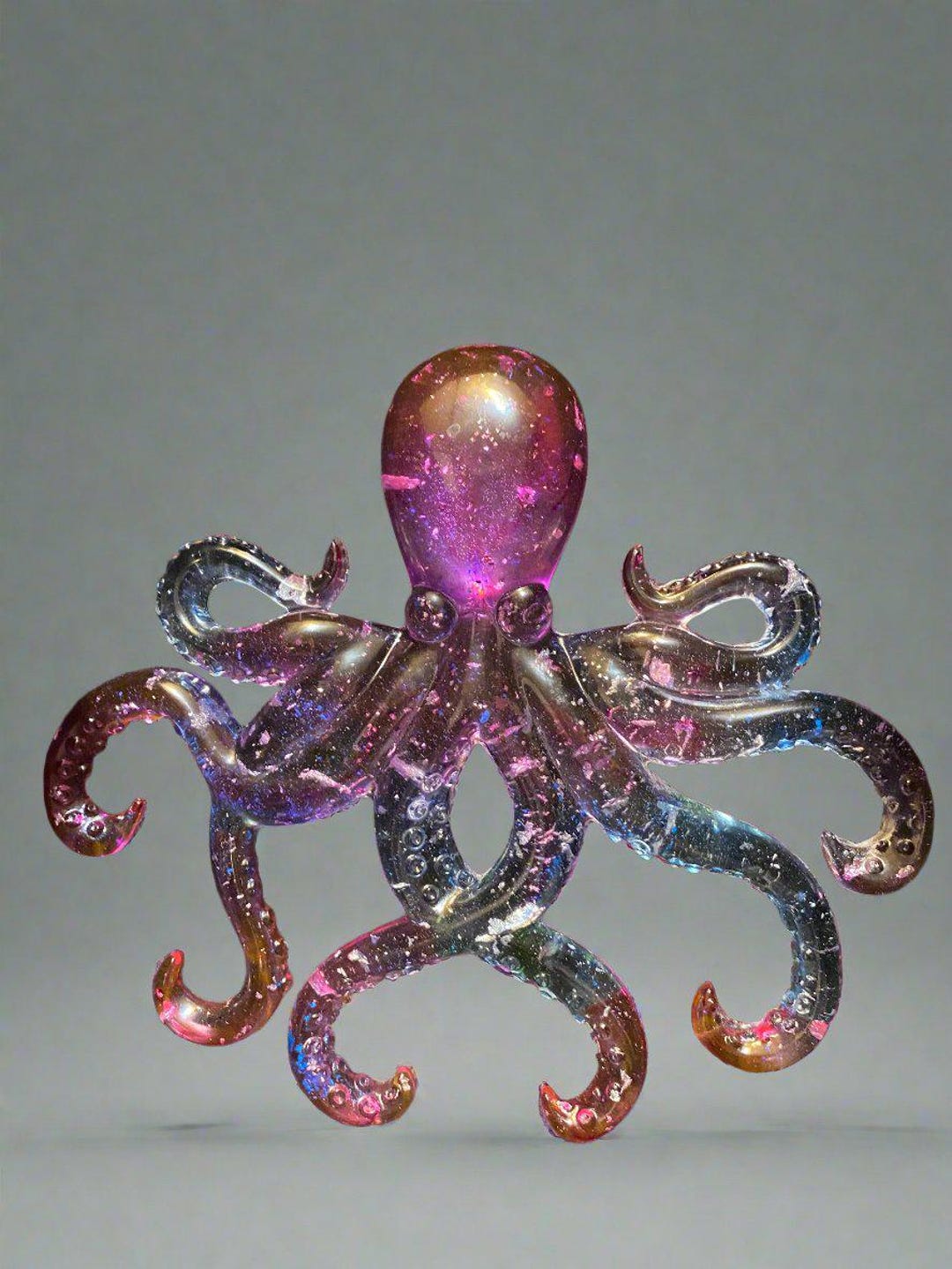 Pink Sparkle Octopus Resin Art - Etsy