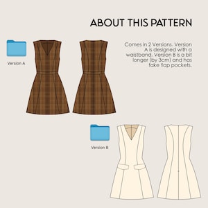 Pinafore Dress ENYA Sewing Pattern PDF | Woman Sewing Pattern Digital ...