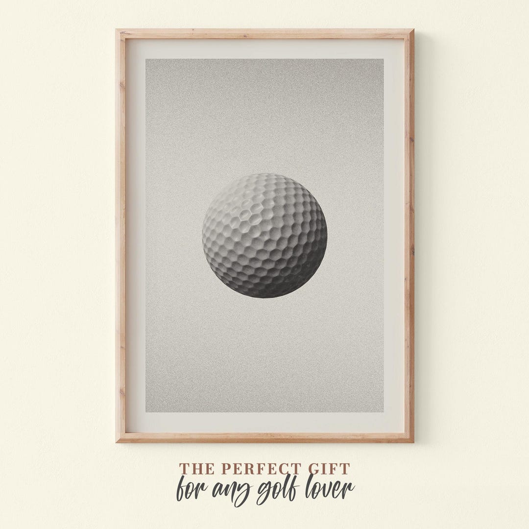 Golf Print, Vintage Golf Ball Wall Art for Office & Bedroom Golf Decor ...