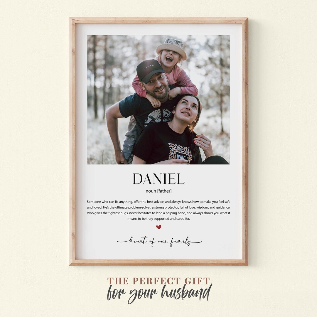 Personalized Photo Print for Dad, Custom Gift for Father, Photo Print ...