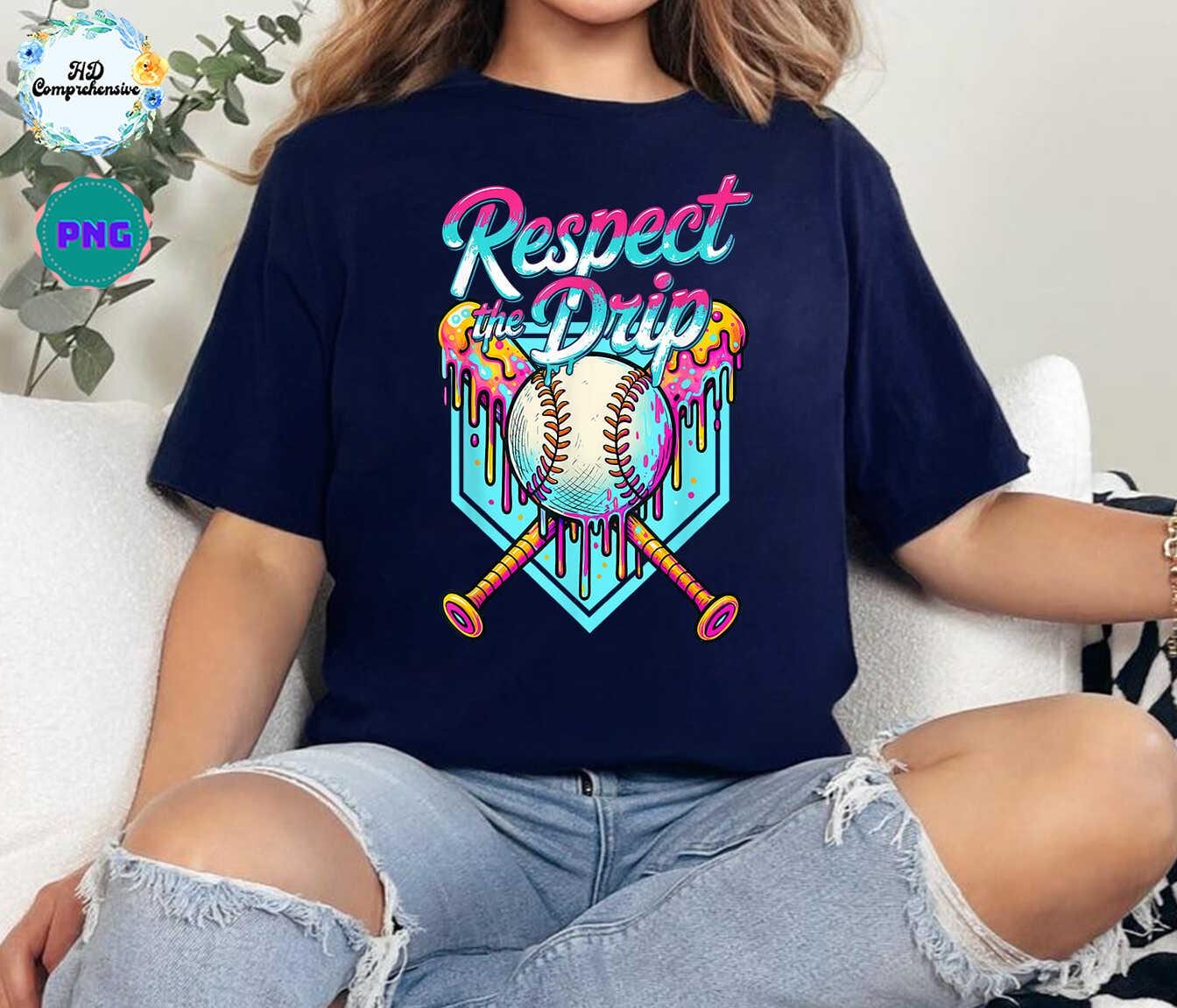 Dripping Baseball PNG Bundle: Ice Cream Cone, Glove Designs (digital ...