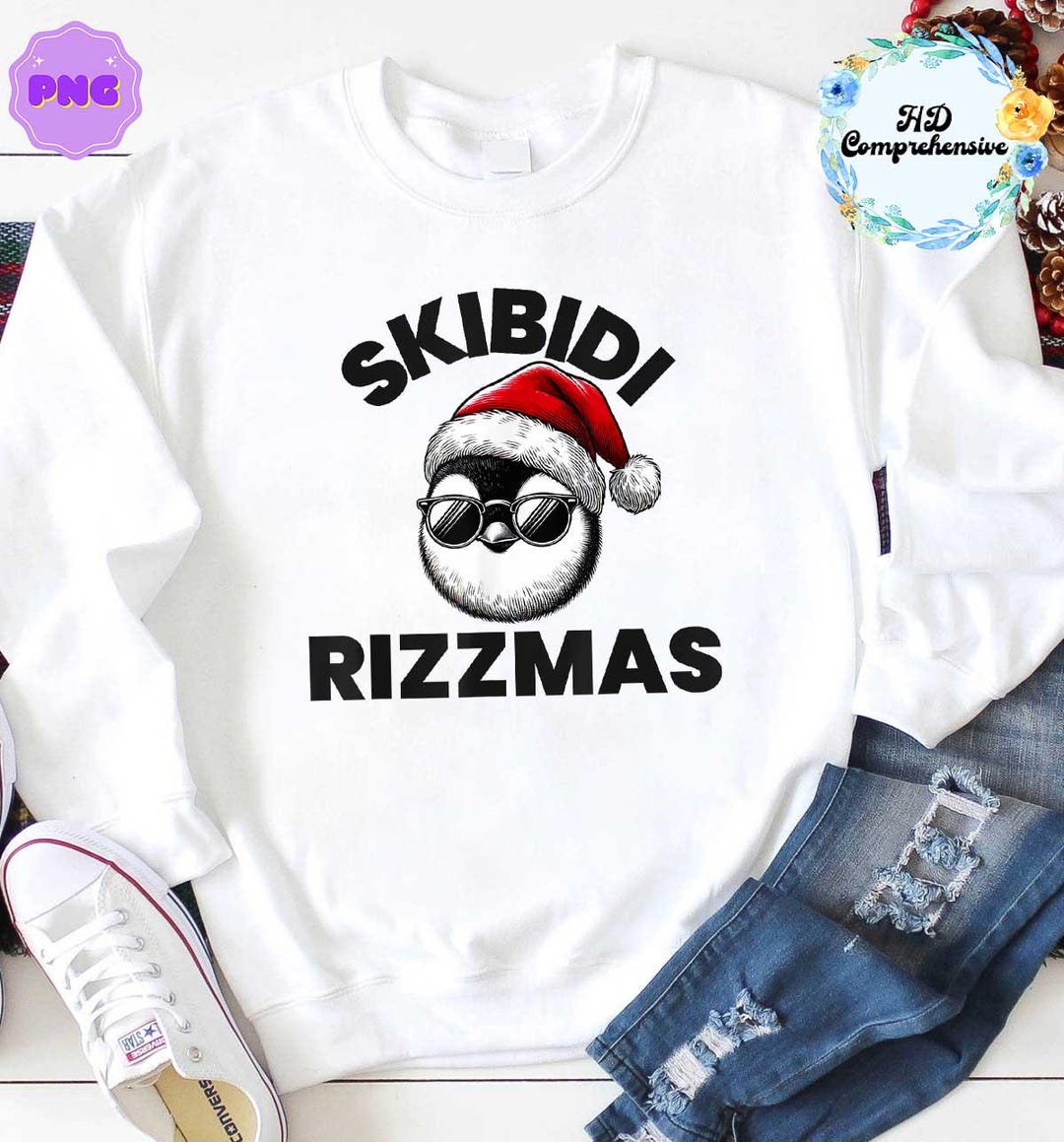 Skibidi Rizzmas Png, Merry Rizzmas Png, Penguin Bruh Xmas Png, Rizz the ...