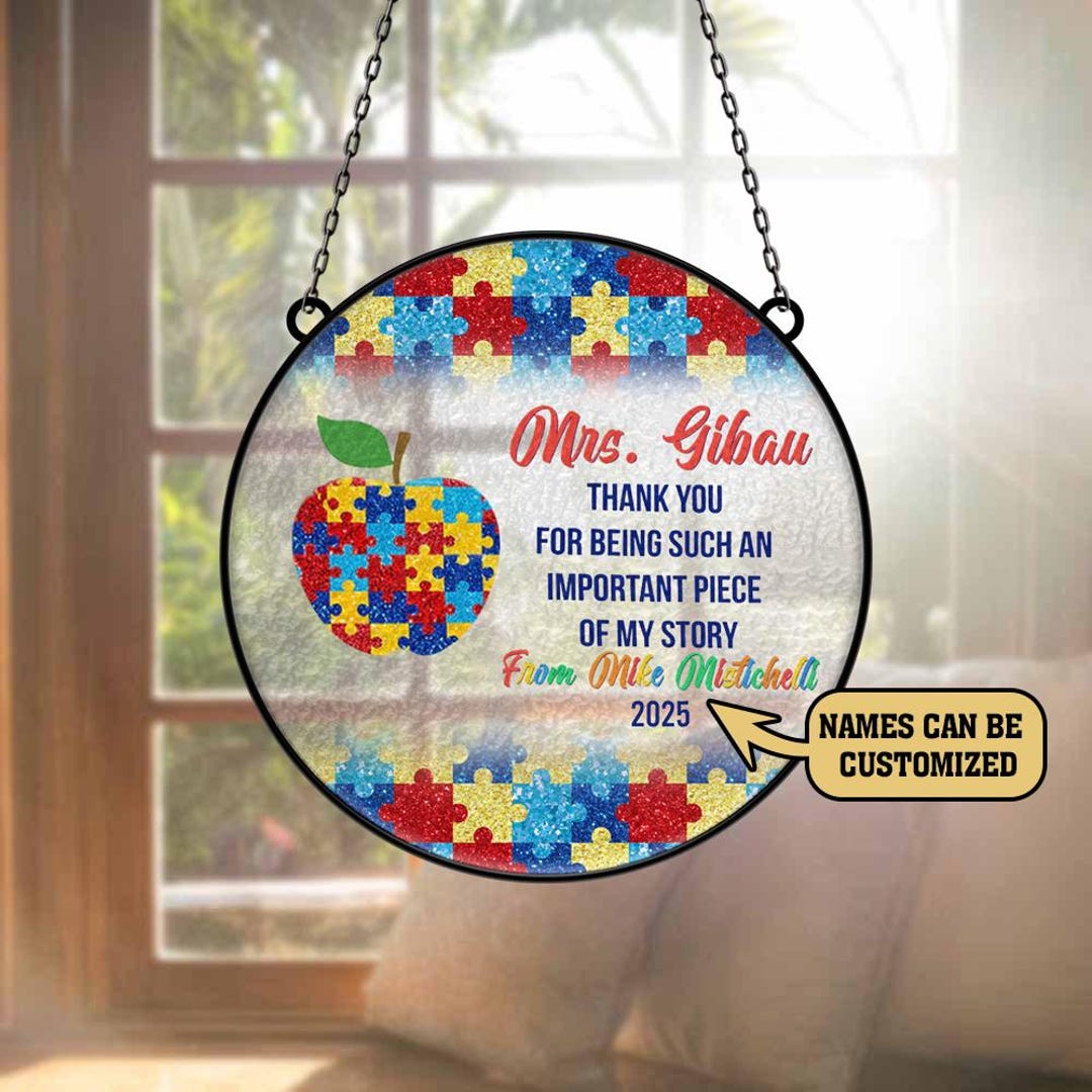 Personalized Thank You for Being Part of My Story Autism Teacher Glass ...