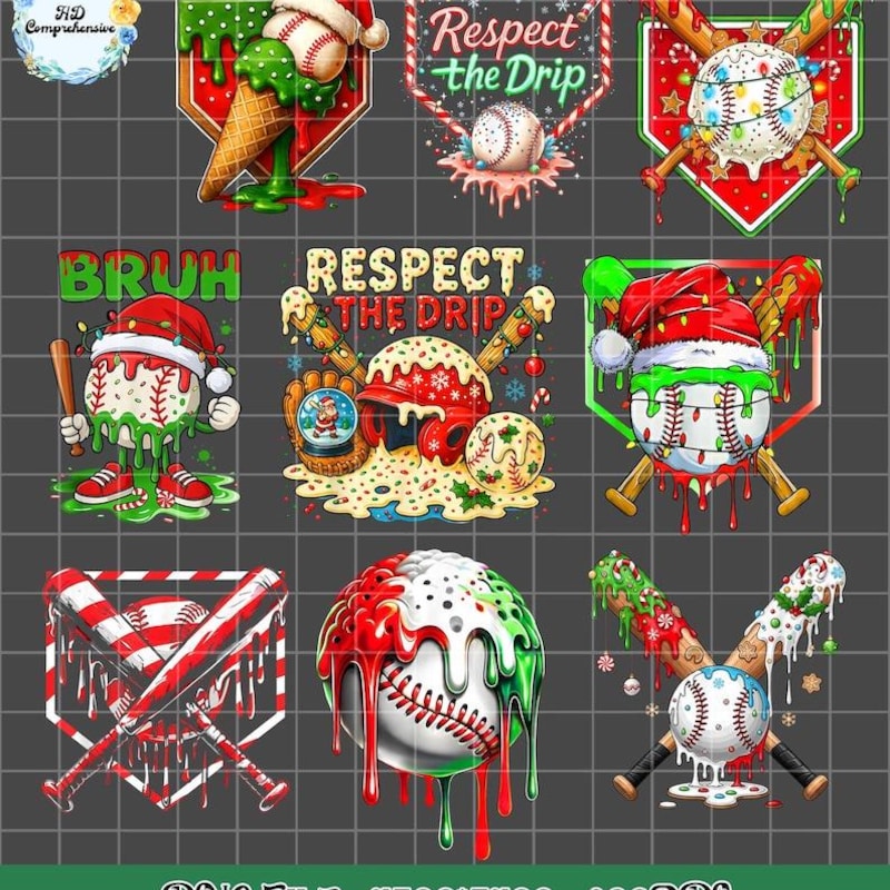 Baseball Christmas Svg - Etsy