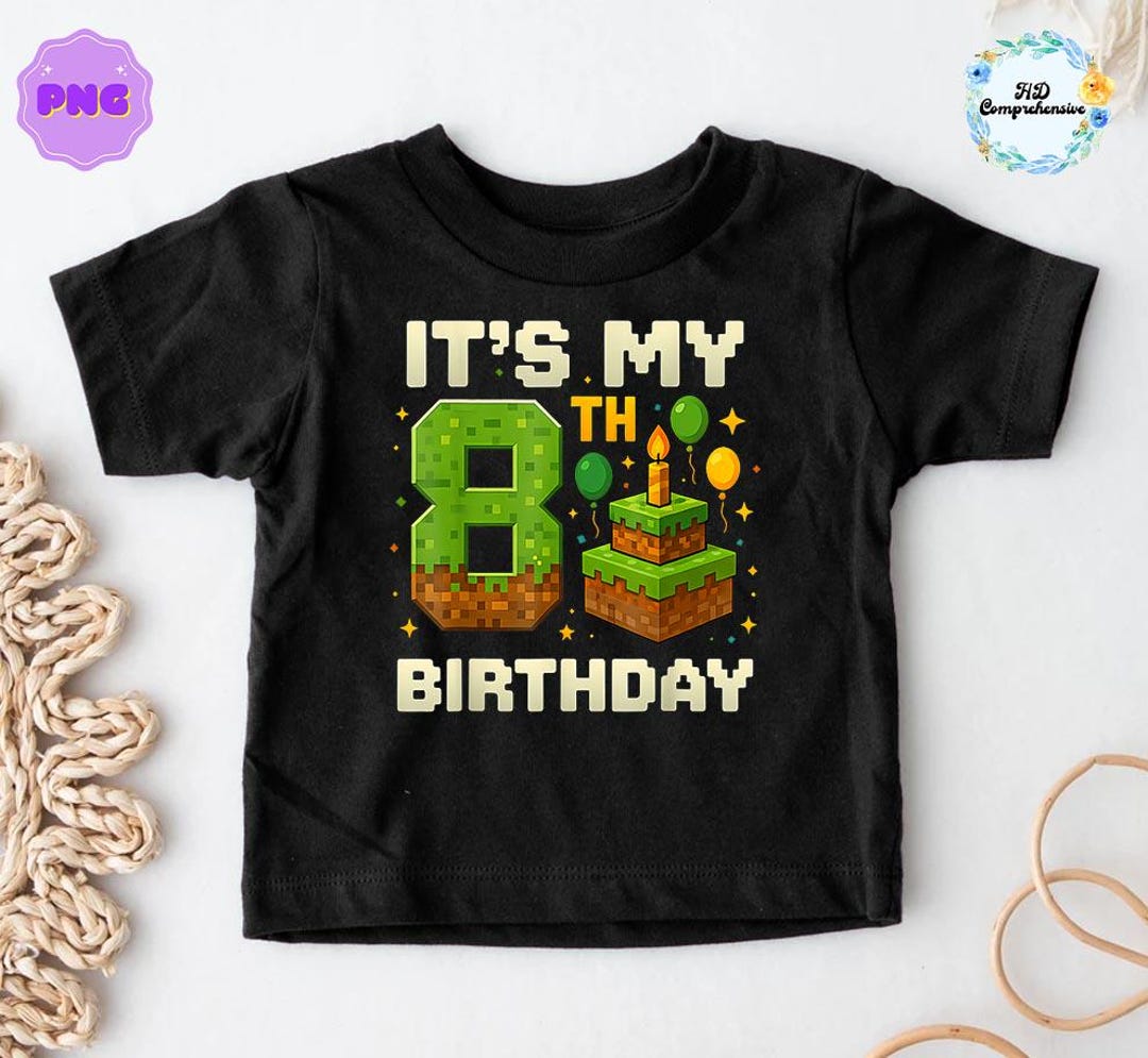 Custom Level Unlock Pixel Game Birthday Boy It's My 4th 5th 6th 7th ...