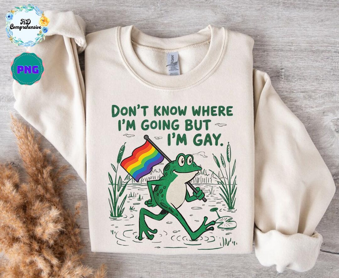 Retro Gay Frog Graphic, Funny LGBTQ Pride Month PNG (digital Download ...