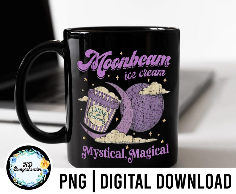 Moonbeam Ice Cream Bundle PNG, Mystical Magical PNG, Pastel Aesthetic ...