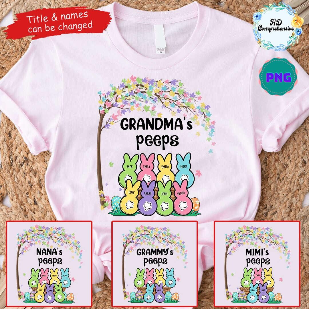 Custom Grandma's Peeps Easter PNG: Grandkids Names (digital Download ...