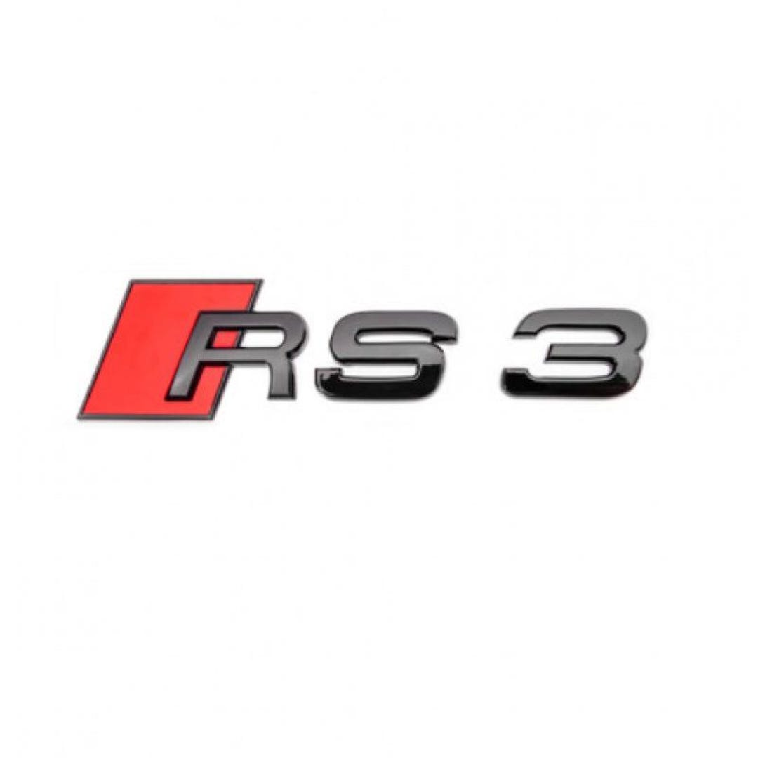 RS3 Logo Matte Black Badge Emblem Rs3 Sticker Rear Tailgate Metal - Etsy