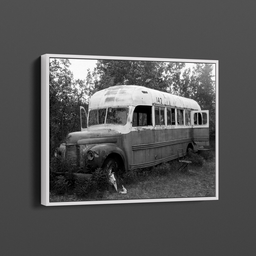 Mccandless Bus Into the Wild Canvas Wall Art, Alaska, American Hiker ...