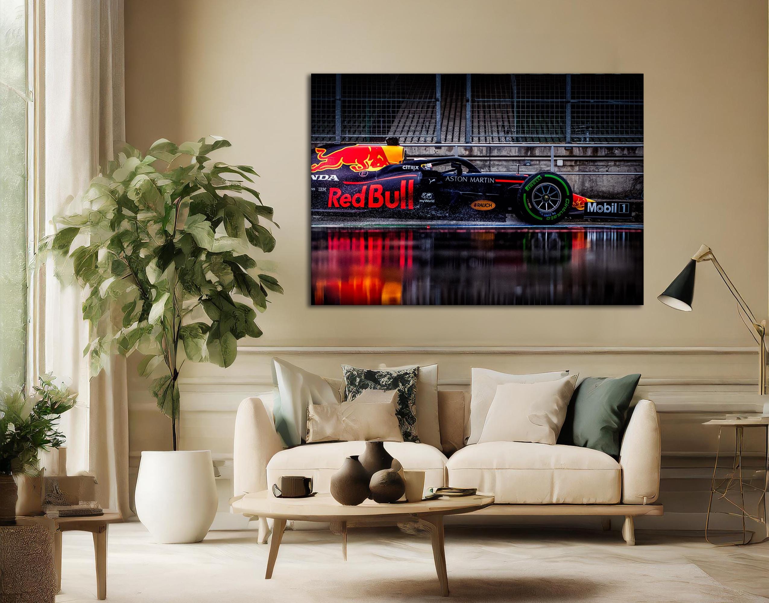 F1 Redbull Racing Car Wall Art, Max Verstappen Canvas Print, Redbull ...