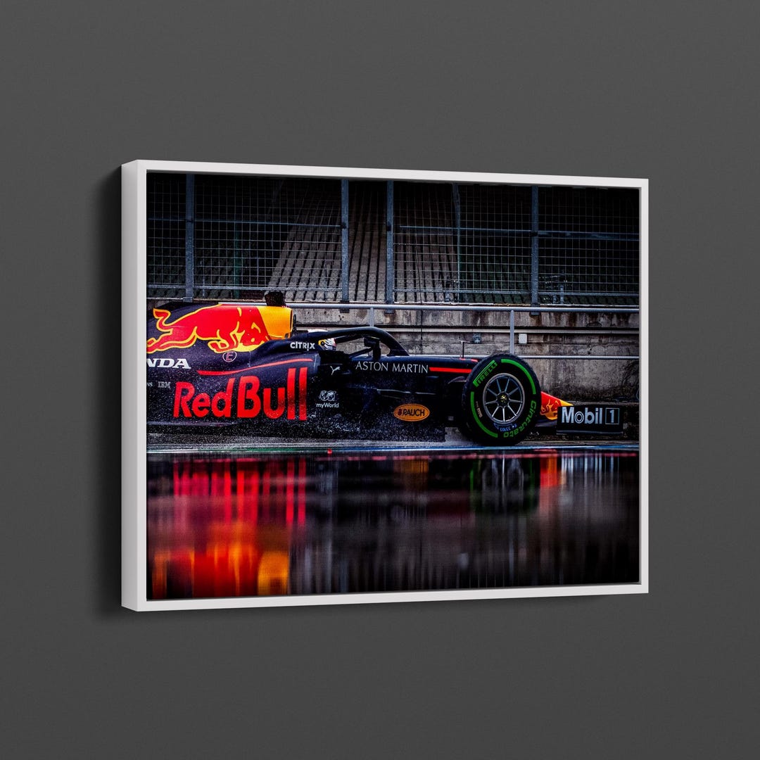 F1 Redbull Racing Car Wall Art, Max Verstappen Canvas Print, Redbull ...