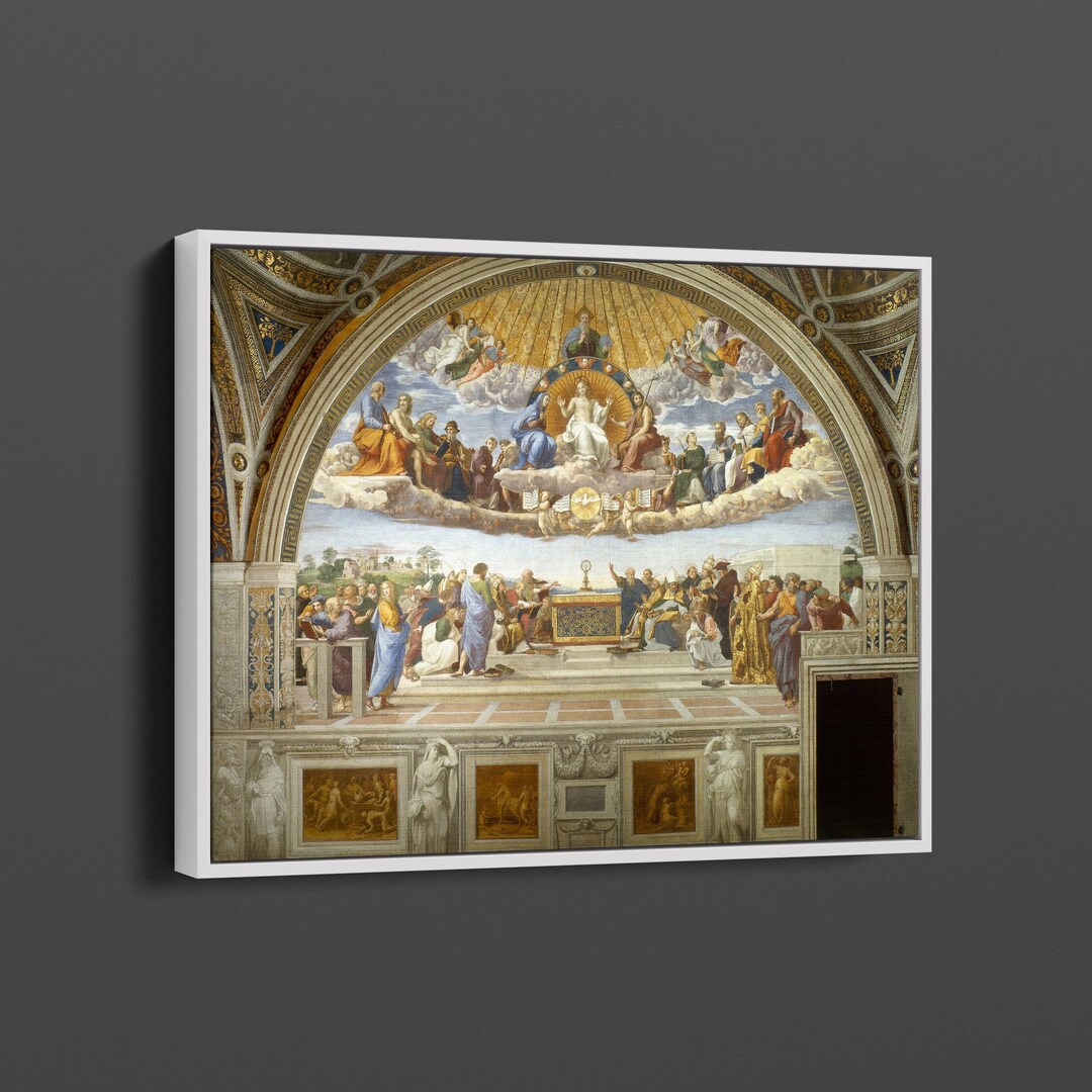 Raphael Fresco Reproduction Canvas, Disputation of the Holy Sacrament ...