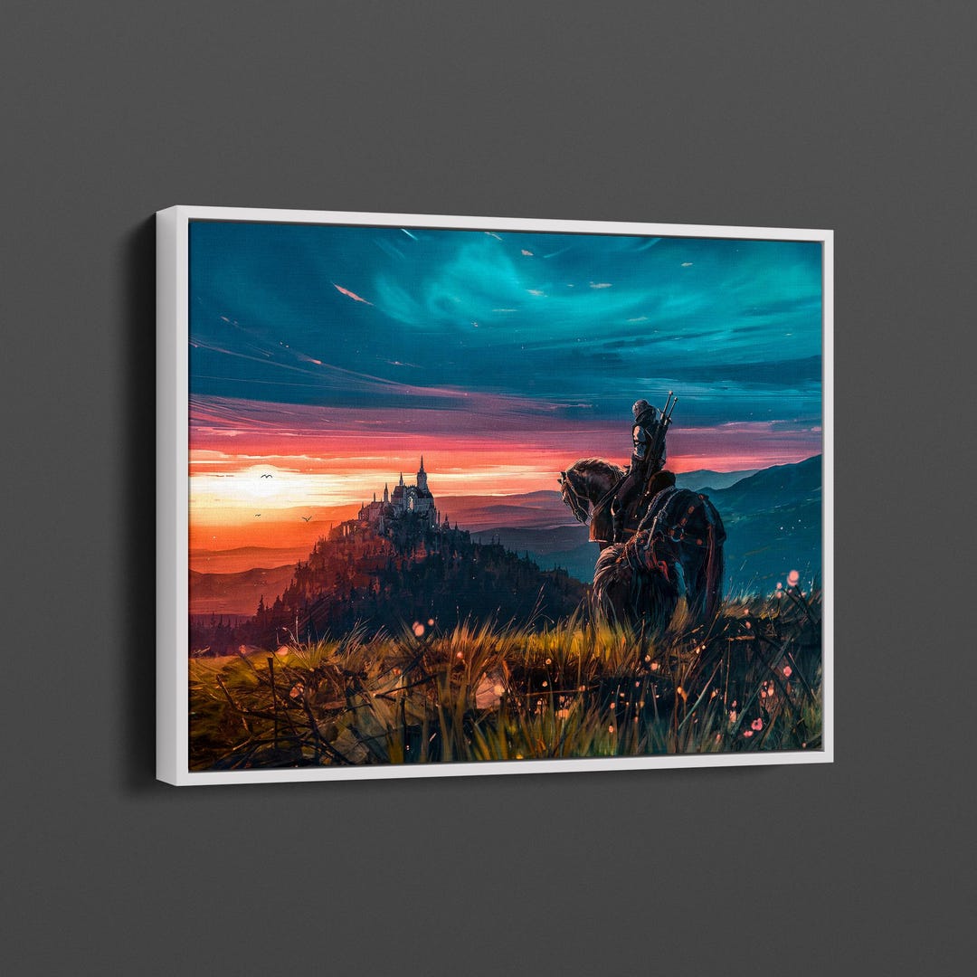 The Witcher 3 Wild Hunt Poster, Geralt of Rivia Wall Art, Rolled Canvas ...