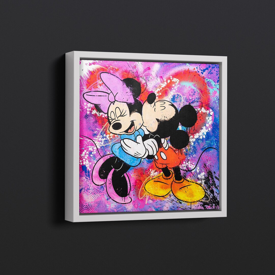 Mickey Minnie Pop Art Tableau Canvas Wall Art – Colorful Disney Art ...