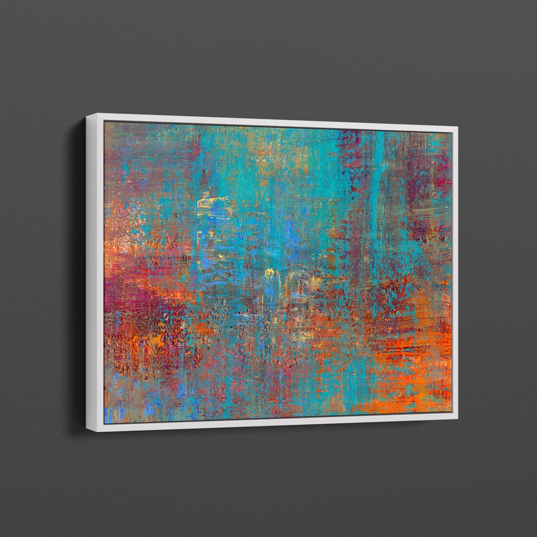 Modern Abstract Canvas Print Home Wall Art Decor, Colorful Pattern ...