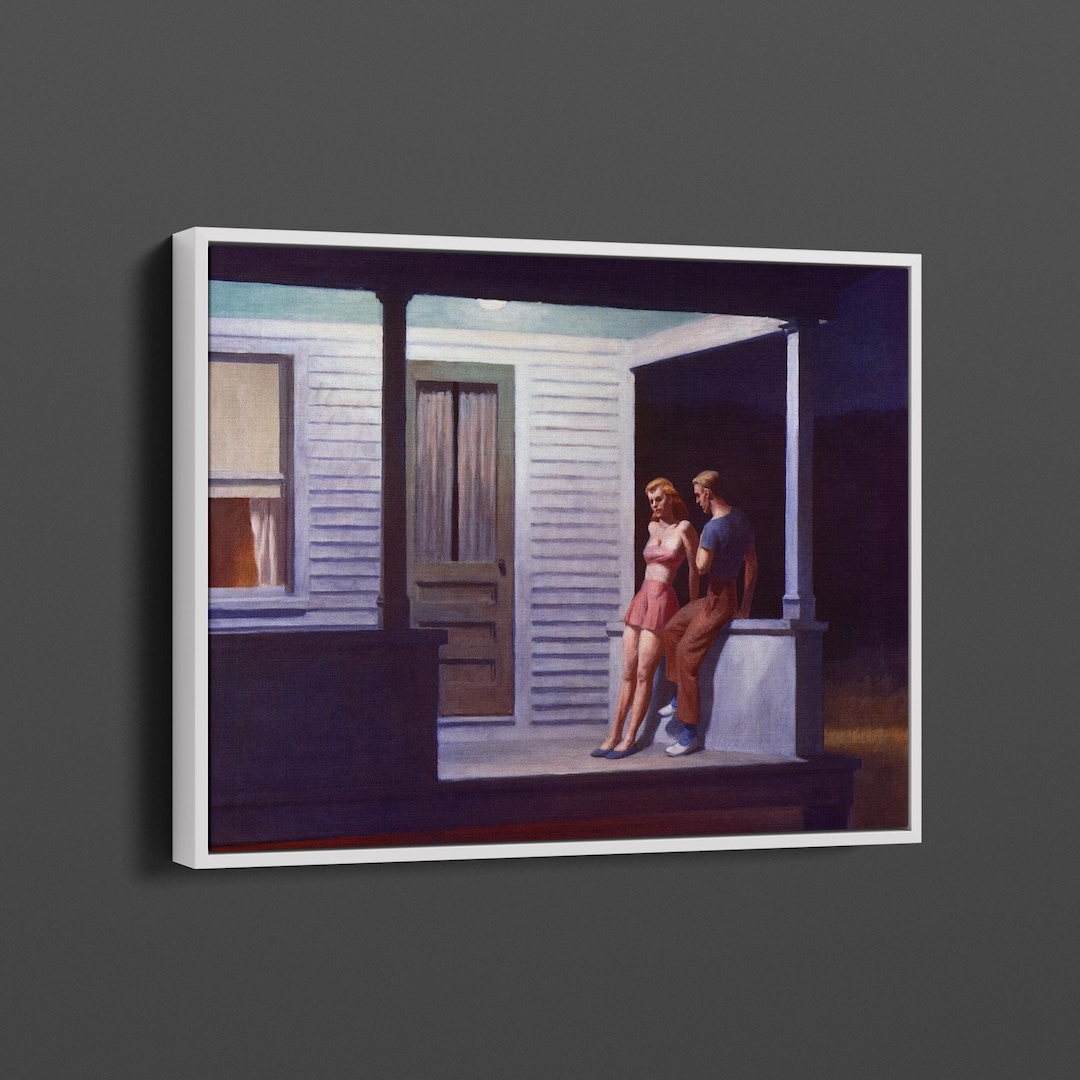 Edward Hopper Canvas Print, Summer Evening by Edward Hopper Painting ...