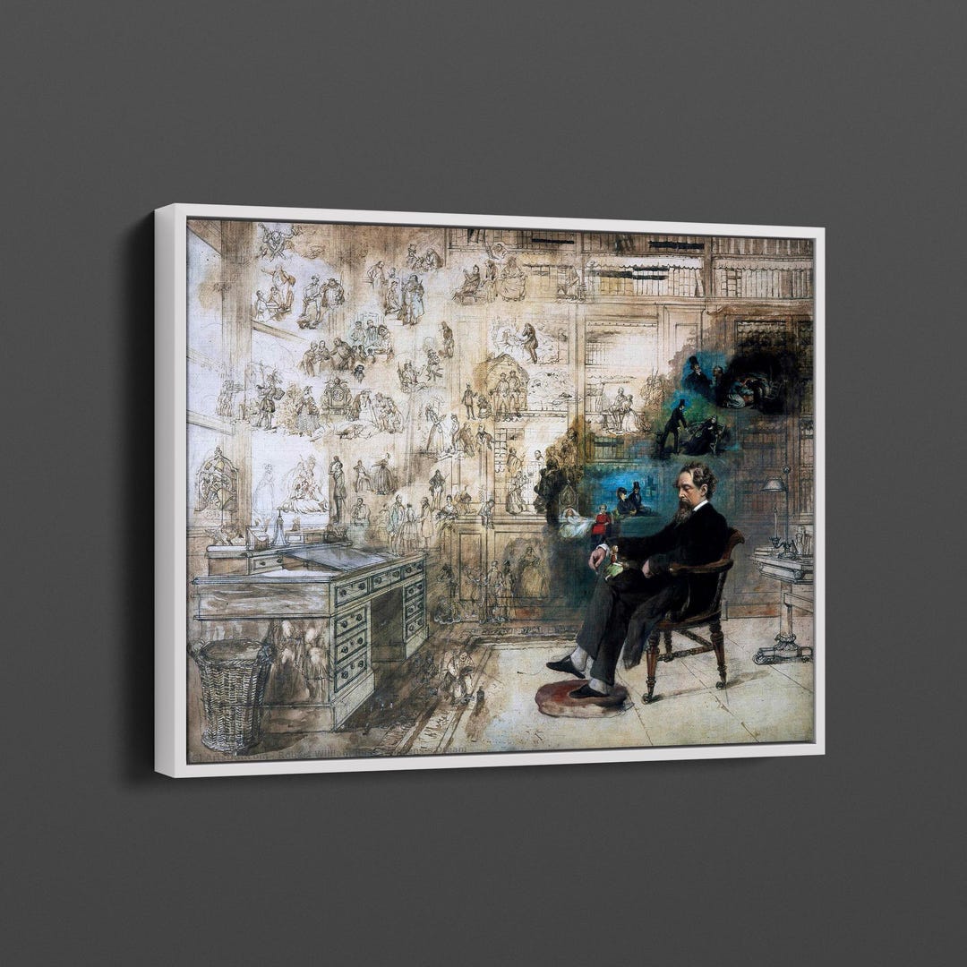 CHARLES DICKENS Ready to Hang Canvas,dickens Dream Painting, Dickens ...