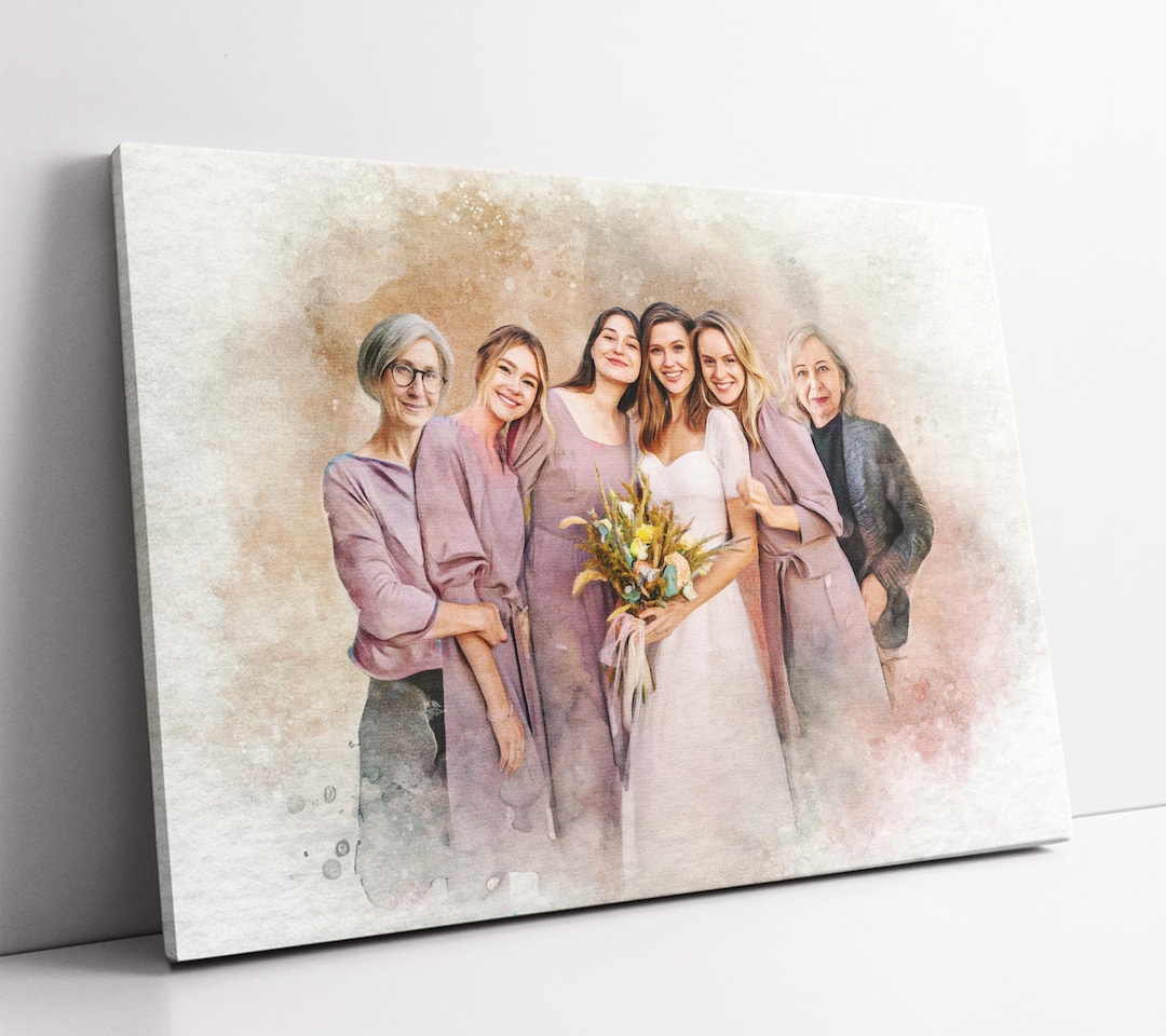 Custom Family Photo Gift, Christmas Remembrance Portrait, Merge Photos ...