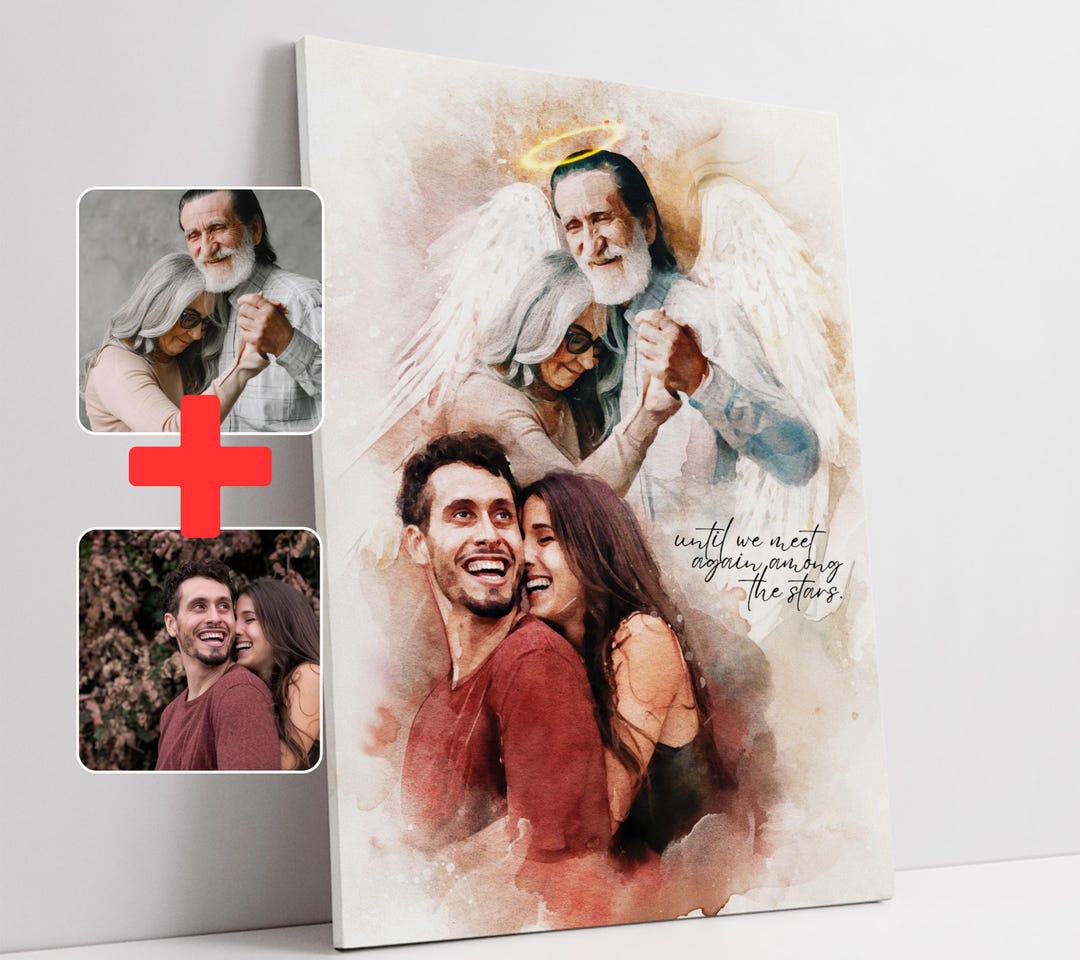 Merge Photos to Family Portrait, Custom Portrait With Loved Ones, Add ...