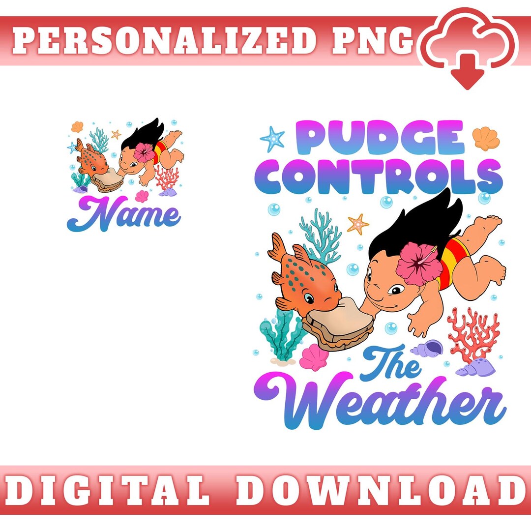 Lilo and Stitch Pudge Controls the Weather Png, Disneyland Fish Pudge ...