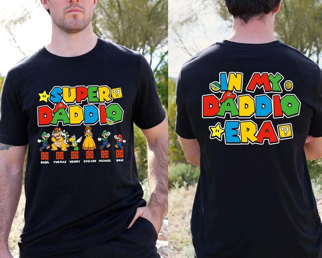 Personalization Super Dadio Mario Shirt, Super Dadio Shirt, Super Mario ...